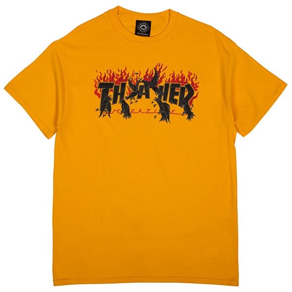 THRASHER CROWS SS GOLD TEE | The Drive Skateboard Shop