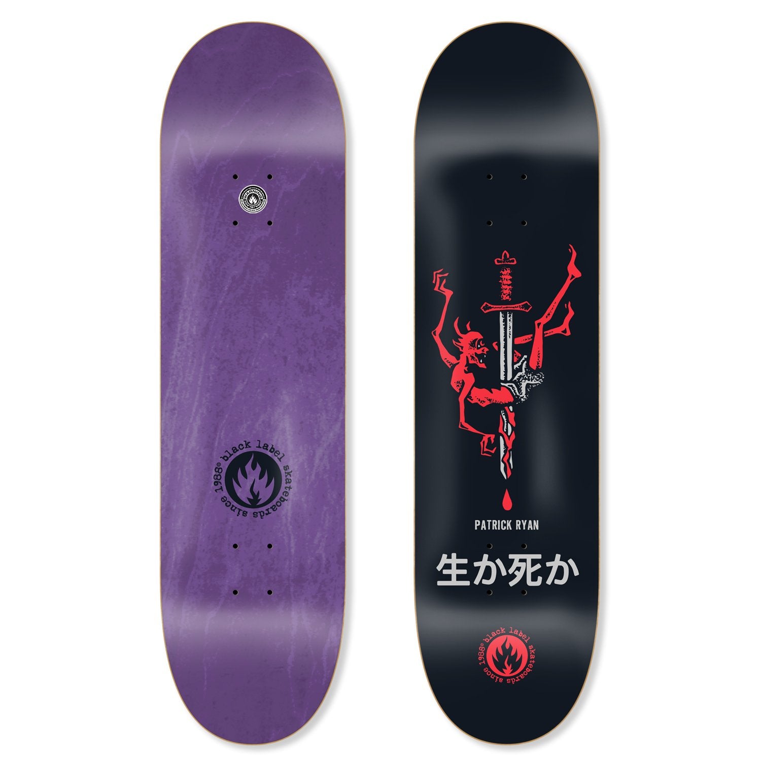 BLACK LABEL DECK RYAN LIFE AND DEATH (8.25") – The Drive Skateboard Shop
