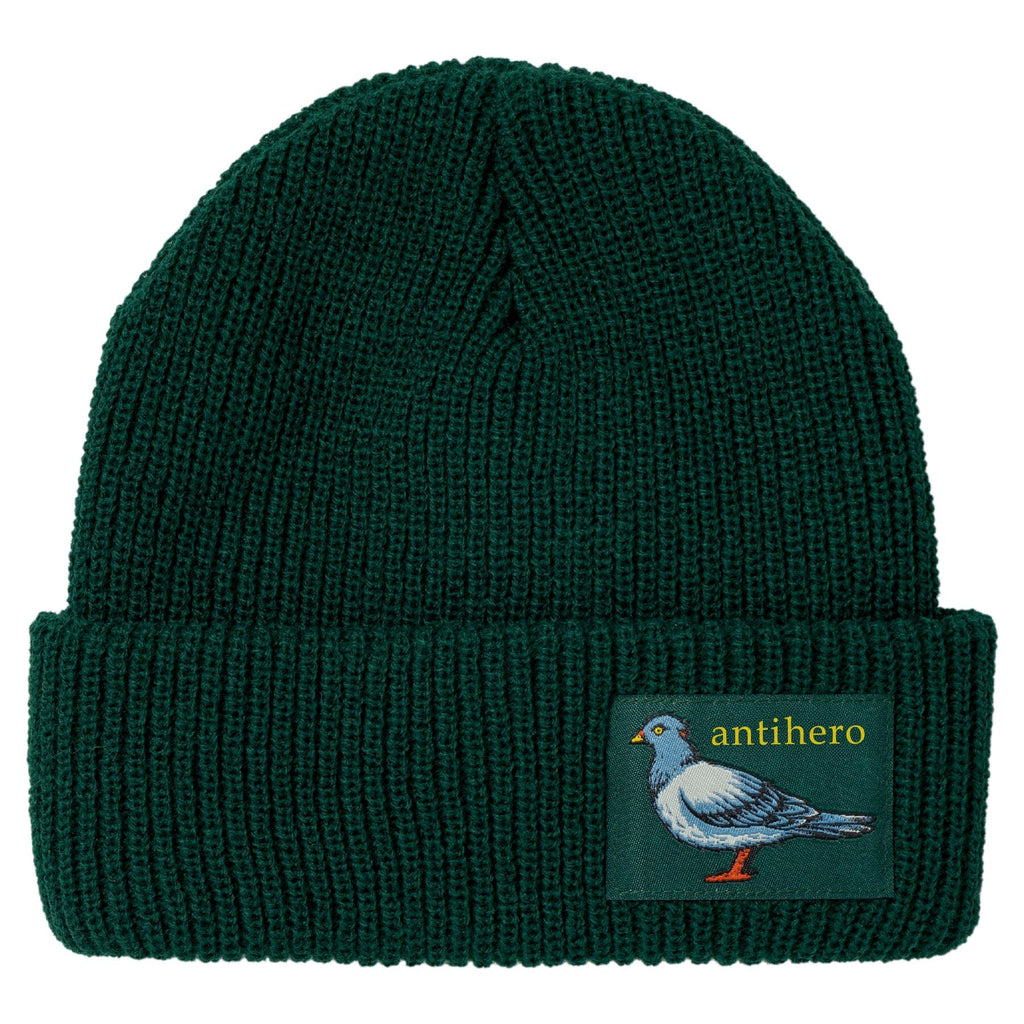 ANTIHERO LIL PIGEON LABEL CUFF BEANIE GREEN/YELLOW – The Drive ...