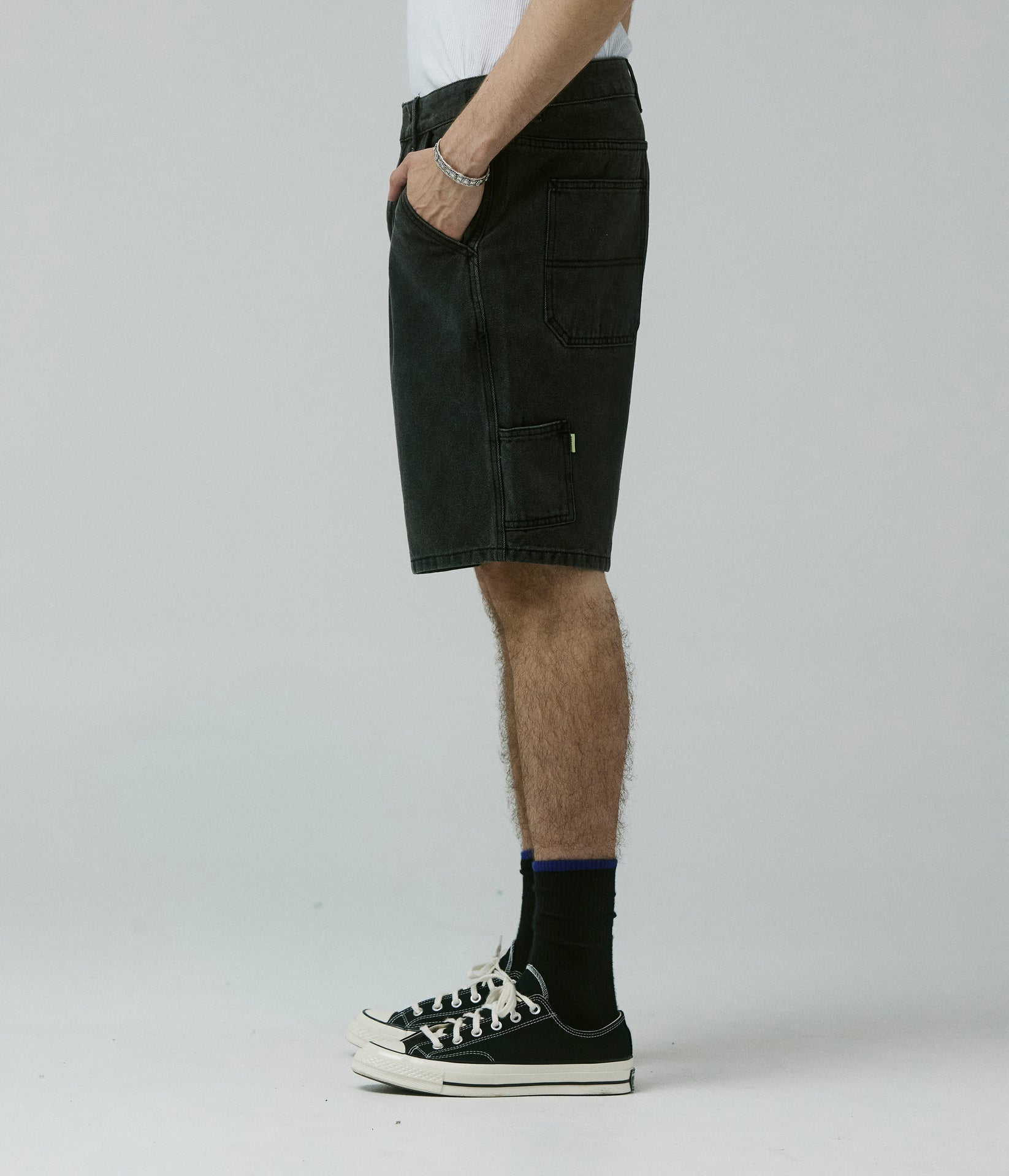 FORMER DISTEND VT DENIM CARPENTER SHORT WASHED BLACK – The Drive ...