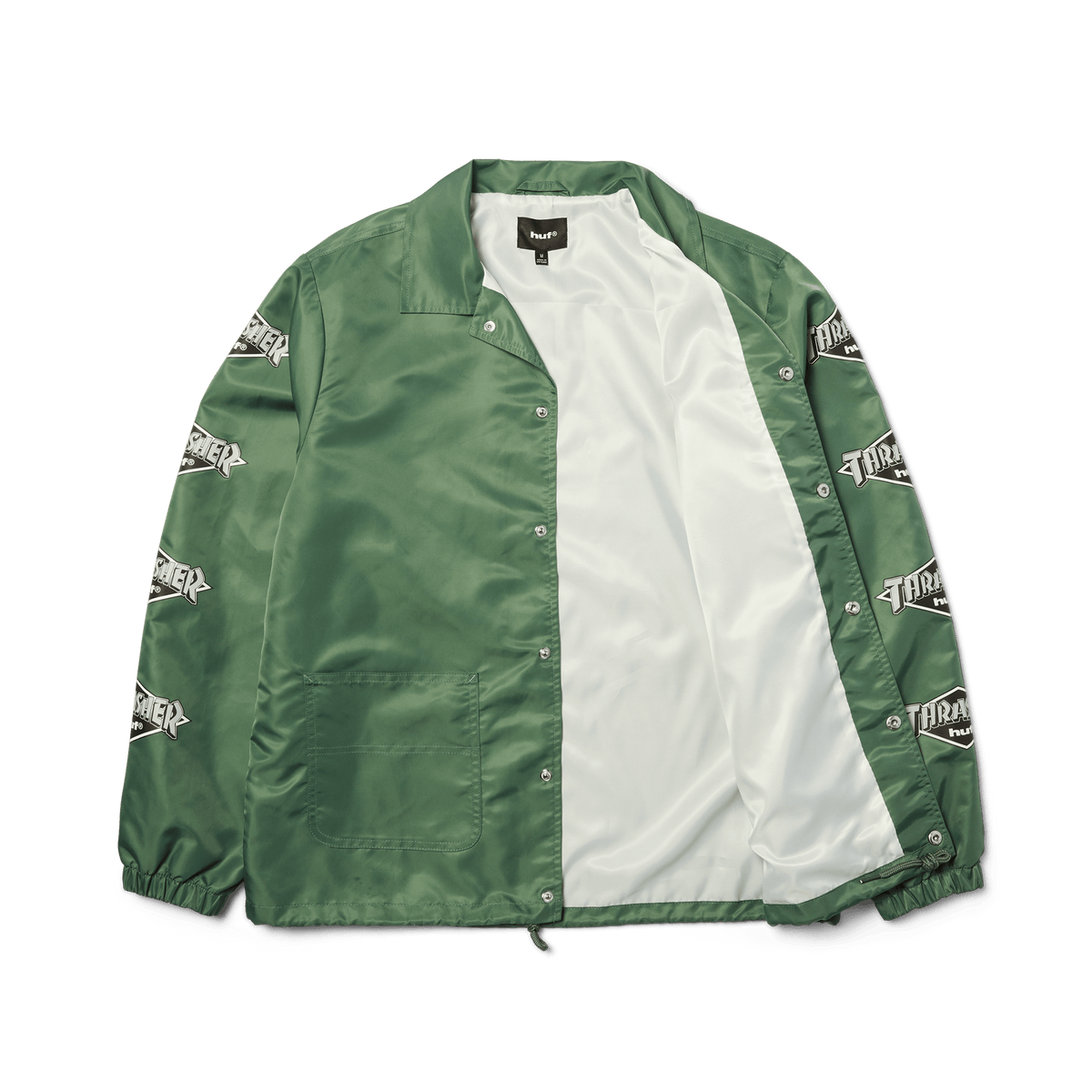 HUF X THRASHER LOGO JACKET FOREST GREEN – The Drive Skateboard Shop