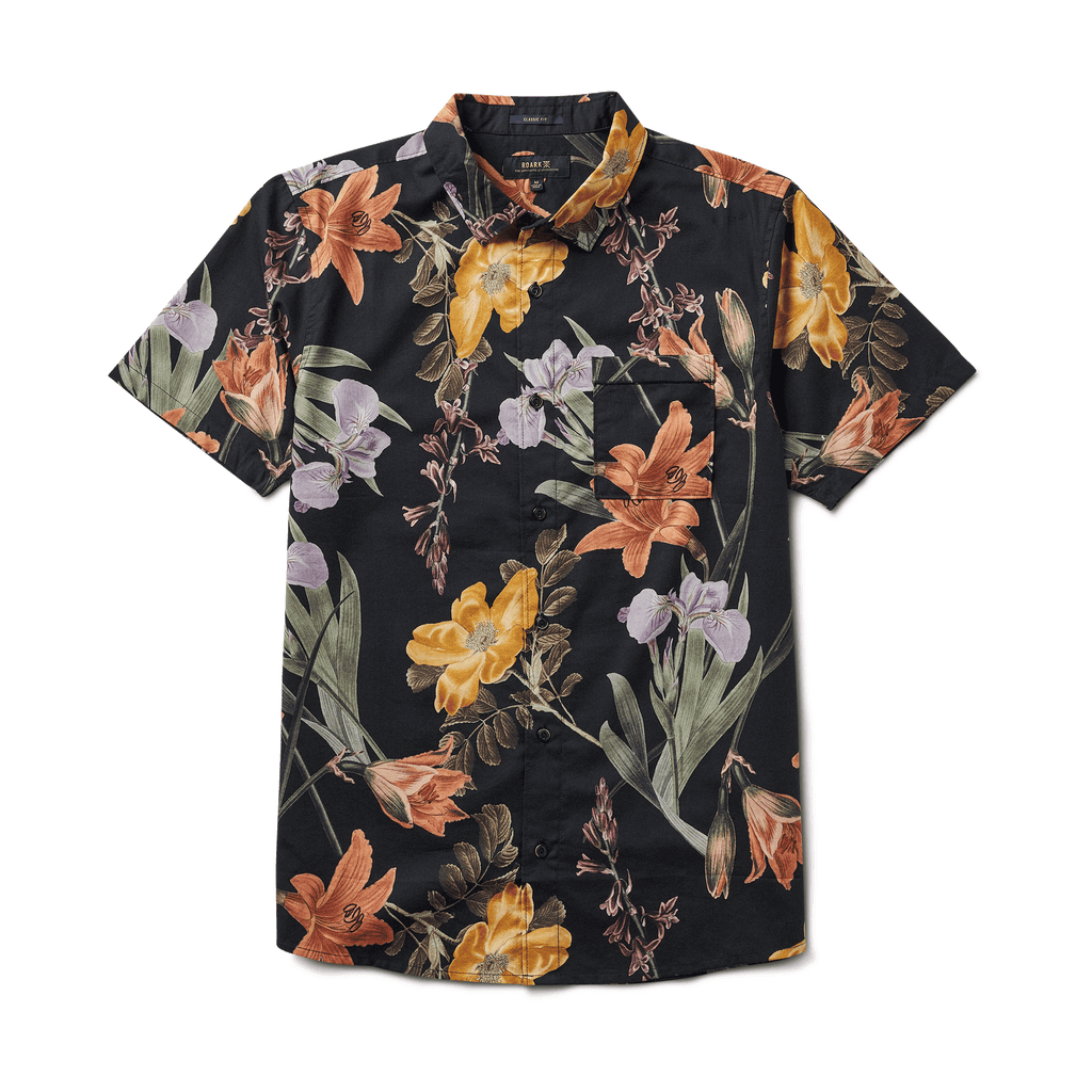 ROARK JOURNEY WOVEN T-SHIRT - BLACK FAR EAST FLORA – The Drive ...