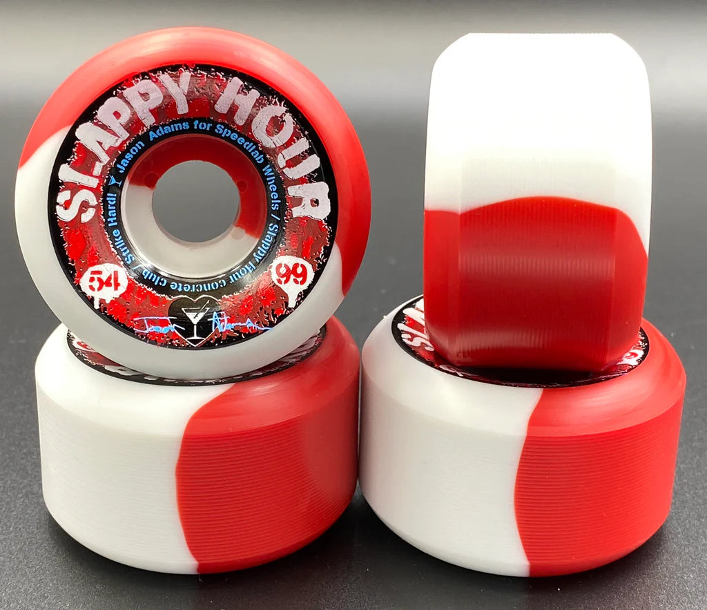 SPEEDLAB WHEELS JASON ADAMS RED/WHITE SPLIT 99A (54MM) – The Drive ...