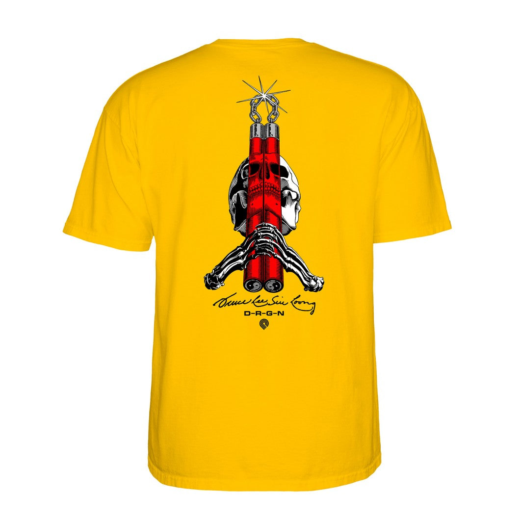 POWELL-PERALTA X BRUCE LEE SKULL AND SWORD DAISY YELLOW T-SHIRT – The ...