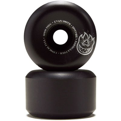 SPITFIRE WHEELS FORMULA FOUR EVAN SMITH VISIONS CONICAL FULL BLACK 99A ...