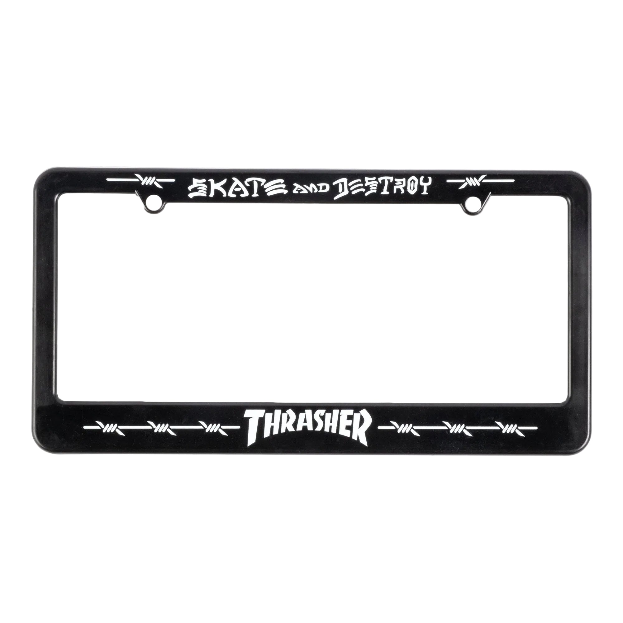 THRASHER BARBED WIRE LICENSE PLATE HOLDER – The Drive Skateboard Shop