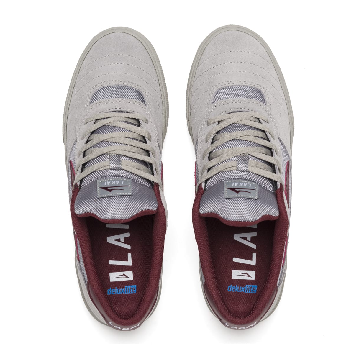 LAKAI CAMBRIDGE GREY/BURGANDY SUEDE – The Drive Skateboard Shop