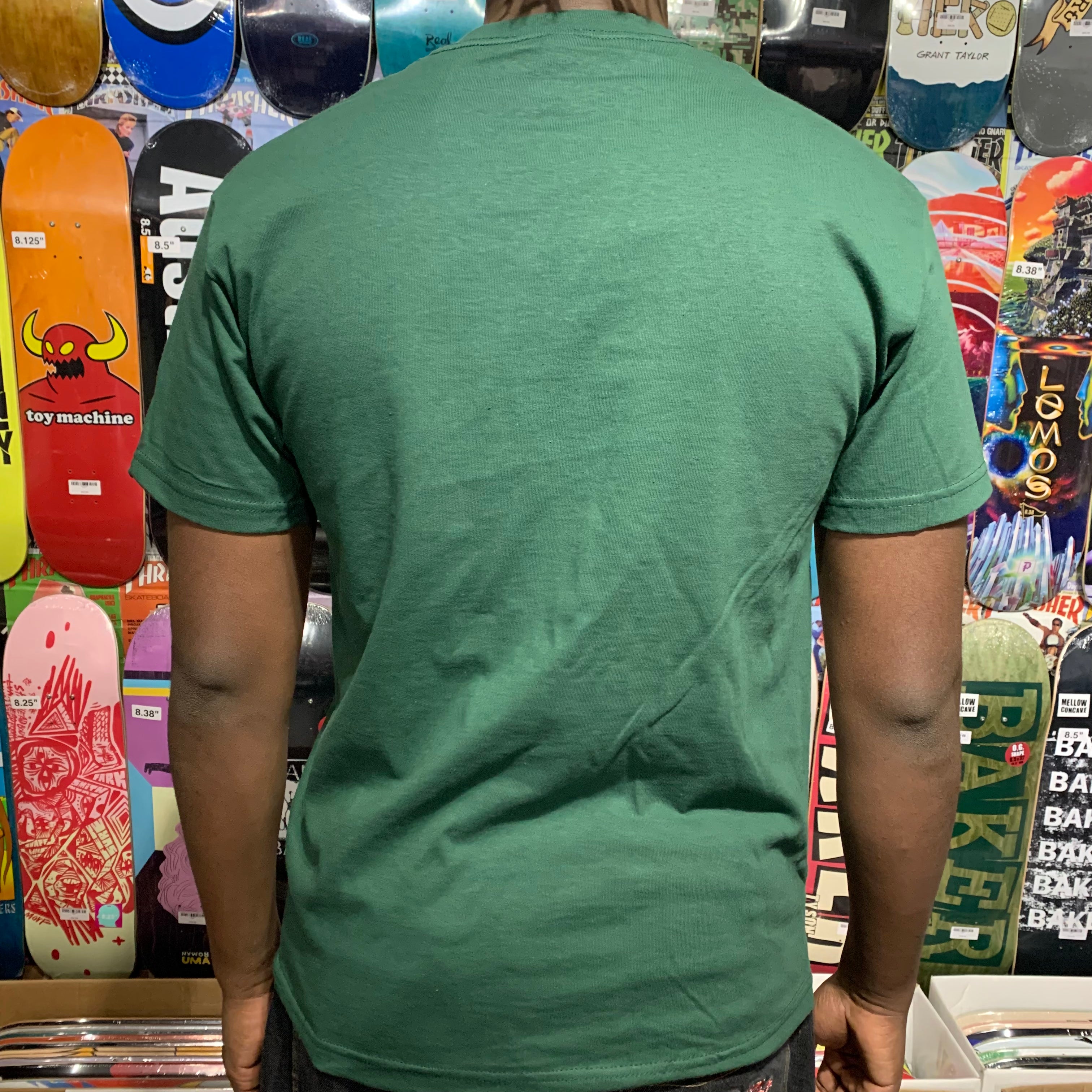 THE DRIVE SKATE SHOP LOGO BAR T-SHIRT FOREST GREEN/BLACK – The Drive ...