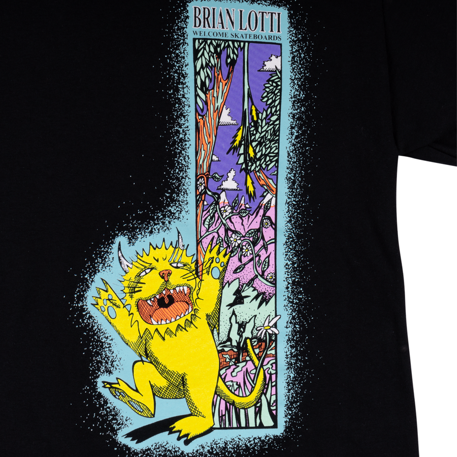 WELCOME BRIAN LOTTI BASIC TEE BLACK | The Drive Skateshop