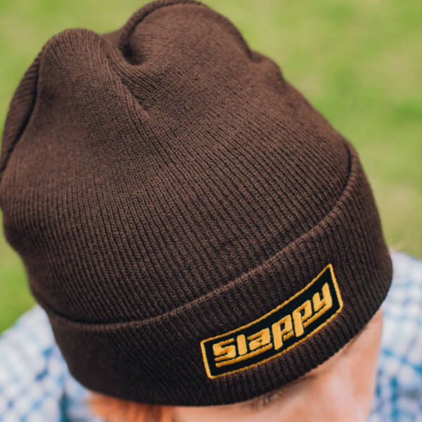 SLAPPY TRUCKS OG LOGO BEANIE BROWN | The Drive Skateshop