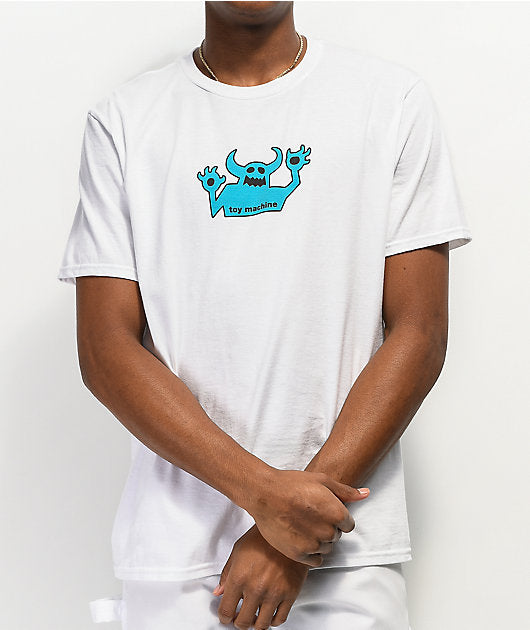 TOY MACHINE T-SHIRT OG MONSTER 90'S WHITE | The Drive Skateboard Shop