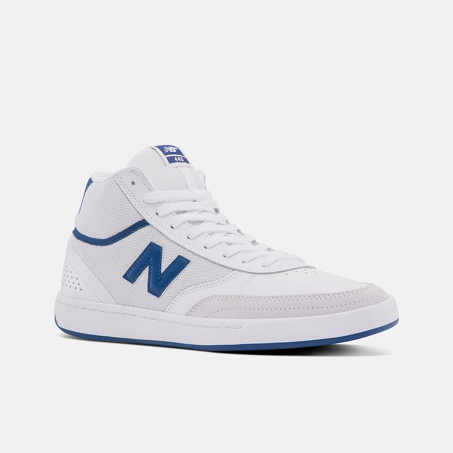NEW BALANCE 440 HIGH WHITE/ROYAL | The Drive Skateshop