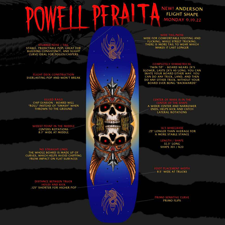 POWELL-PERALTA DECK - ANDY ANDERSON PRO FLIGHT TECHNOLOGY HERON'S EGG ...