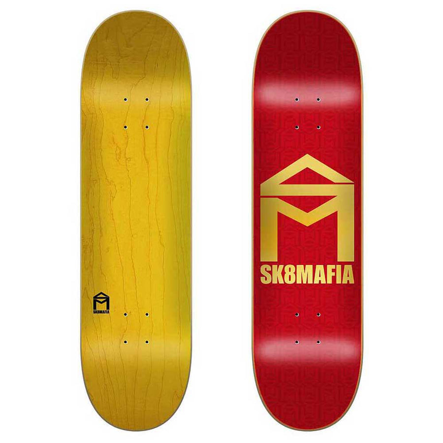 SK8MAFIA DECK HOUSE LOGO RED (8") | The Drive Skateshop